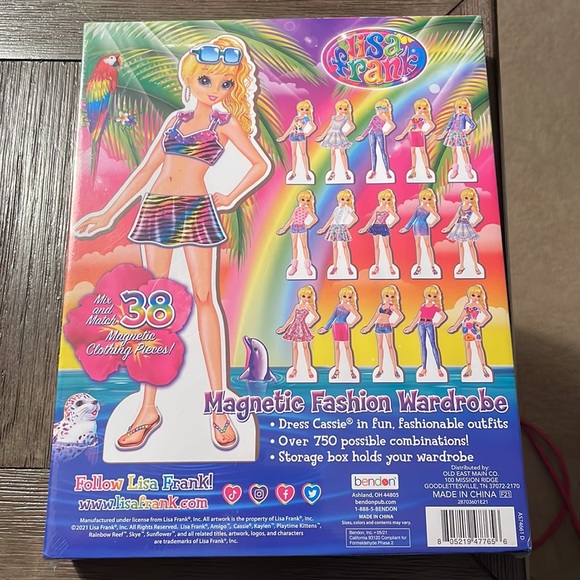 Lisa Frank | Toys | Lisa Frank Magnetic Wooden Dressup Doll | Poshmark